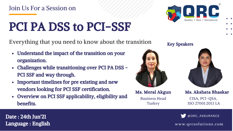 Webinar on PCI PA DSS To PCI-SSF Transition
